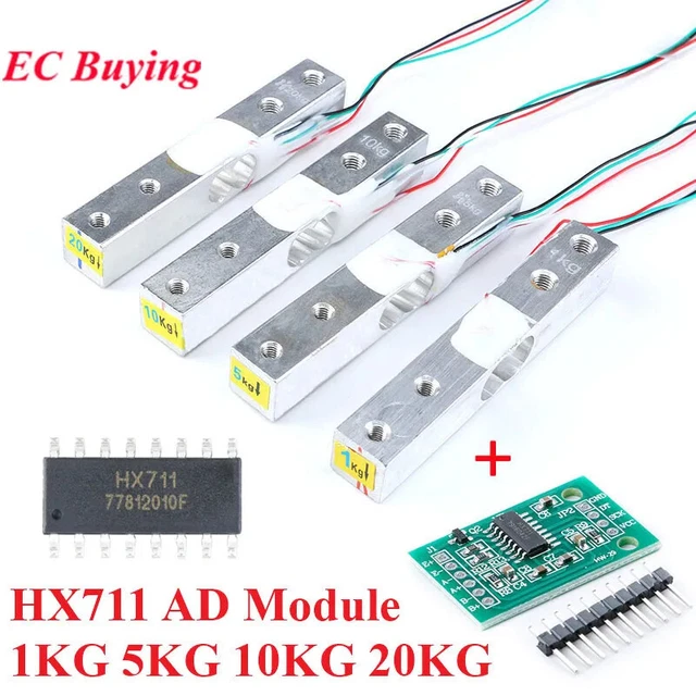 LOAD CELL WEIGHT Sensor Module HX711 AD 1/5/10/20KG Electronic Scale $5 ...