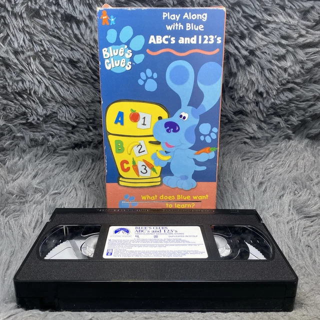BLUE’S CLUES ABC’S and 123’s VHS Tape 1999 Nickelodeon Nick Jr Cartoon ...