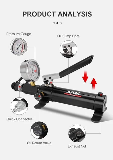 HIGH PRESSURE HYDRAULIC Hand Mini Manual Oil Pump High Quality Durable ...