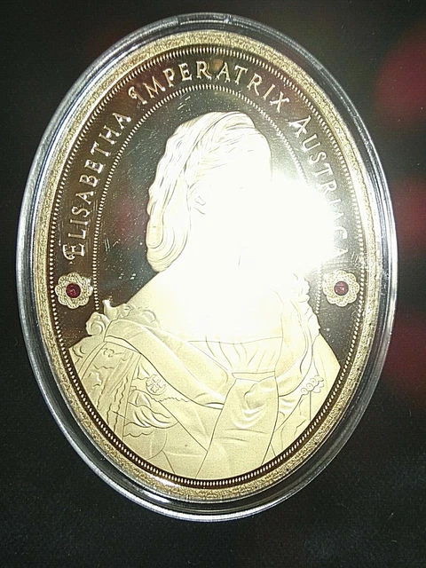 GIGANT, ELISABETHA IMPERAT. Austria, 85 mm, Sammlermünze, vergoldet ...