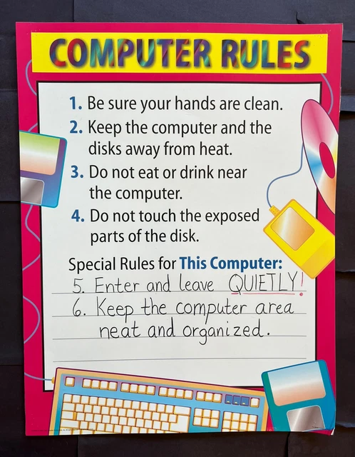 RARE VINTAGE 1990S Frank Schaffer Computer Rules Poster 1996 £29.65 - PicClick UK