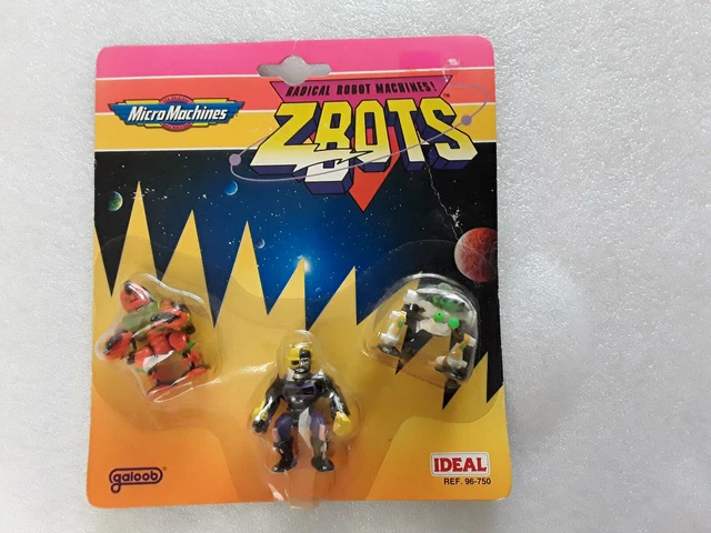 MICRO MACHINES GALOOB Battlezoids Ideal Zbots Z-Bots 1992 neuf blister ...