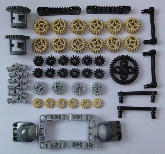 LEGO TECHNIK TECHNIC 50 Zahnräder Kardan Gelenk Differential Zahnstange Kugel EUR 16,90 ...