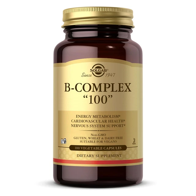 SOLGAR VITAMIN B-COMPLEX "100" 100 count (Pack of 1), Standard ...