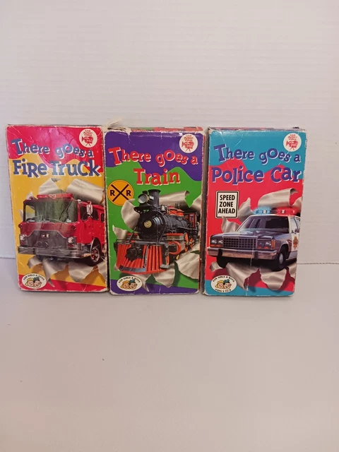 KID VISION - THERE GOES A TRAIN. Fire Engine. Police VHS VIDEO Lot LIVE ...