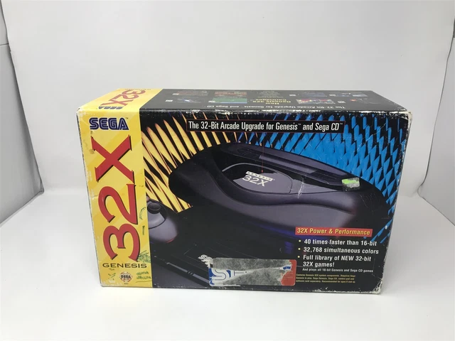 SEGA GENESIS 32X Black Home Console ADD On System - In Box NTSC - RARE ...
