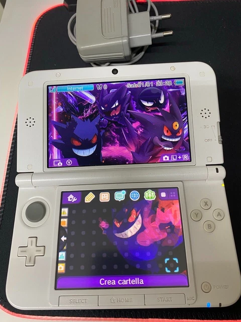 NINTENDO 3DS XL+ 1100 Giochi +Tema Gengar+ Pokébank e trasferitore EUR ...
