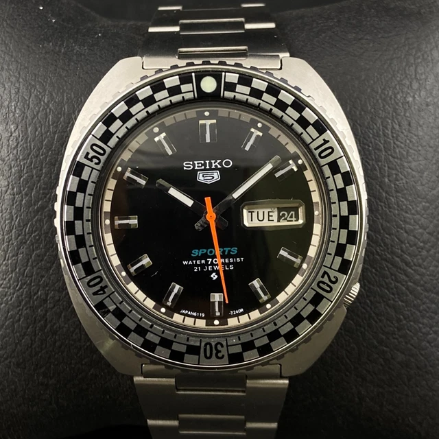 VINTAGE SEIKO 5 RALLY DIVER 6119-7173 Orologio da polso automatico da ...