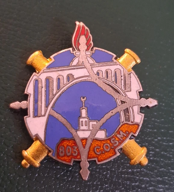 INSIGNE 803° COMPAGNIE d'Ouvriers du Service du Matériel (803° COSM ...