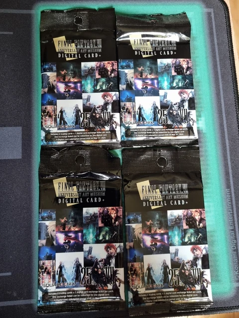 PACKS DE BOOSTERS scellés Final Fantasy VII 7 cartes musée art 25th ...