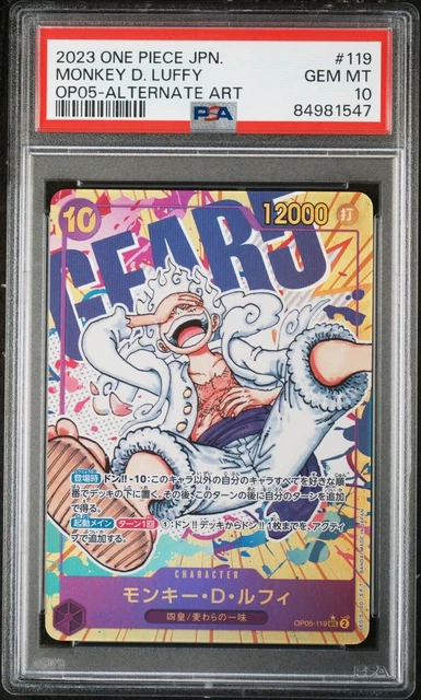 2023 ONE PIECE TCG Monkey D. Luffy ENG Leader Alt Art OP05 #060 GEM-MT PSA 10 EUR 15,51 ...