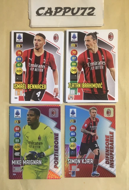 MILAN CARDS BASE Completa+3 Speciali Adrenalyn Xl Panini-2021 2022 EUR ...