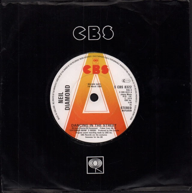 NEIL DIAMOND - Dancing In the Street - Used Vinyl Record 7 inch - E326z ...