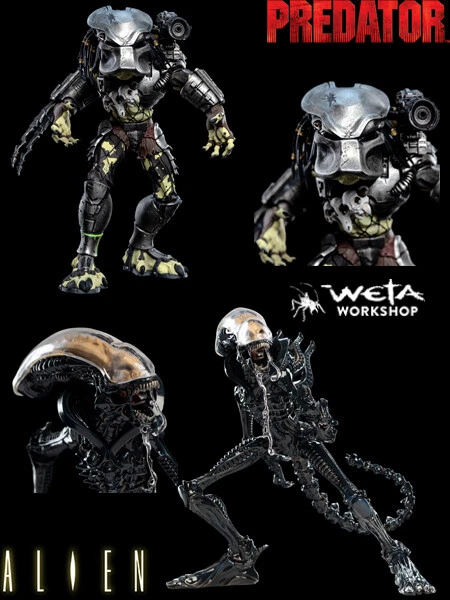 WETA COLLECTIBLES ALIEN Xenomorph and Predator Jungle Hunter Mini Epics ...