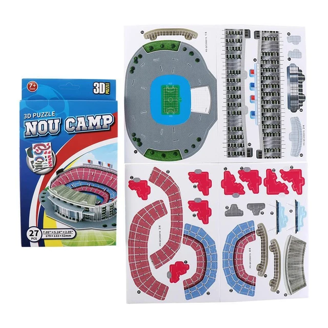 DIY MINIATURE FOOTBALL Stadiums Paper 3D Soccer Stadium Puzzle Birthday ...