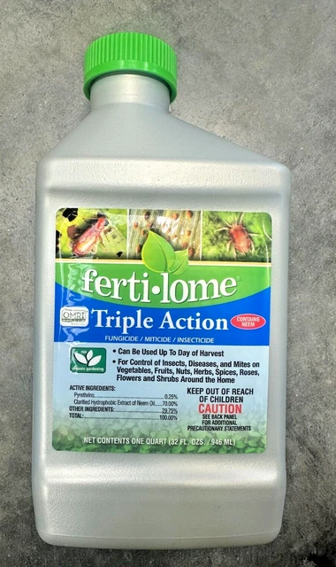 FERTI-LOME TRIPLE ACTION Fungicide Insecticide Miticide 32 fl oz $64.99 ...