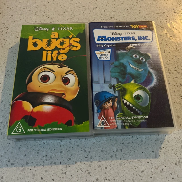 A BUG'S LIFE & Monsters, Inc - Disney Pixar Vhs Video's £12.05 ...
