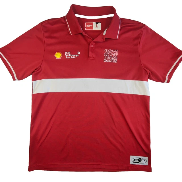 DICK JOHNSON RACING (DJR) V8 Supercars Team Polo Shirt Large Red Shell ...