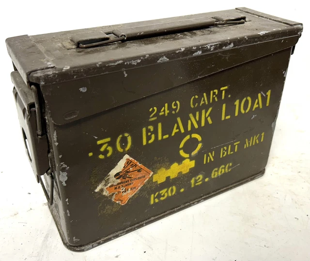 BRITISH MILITARY ISSUE 249 CART .30 BLANK L10A1 Empty Ammunition ...