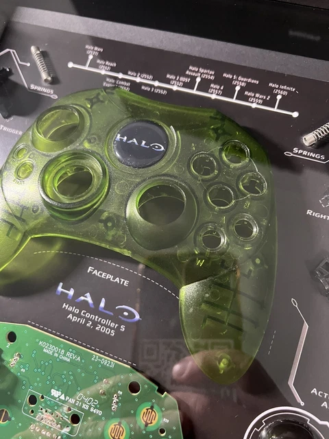XBOX HALO GREEN Controller S Teardown in shadow box Wall Art EUR 151,13 ...