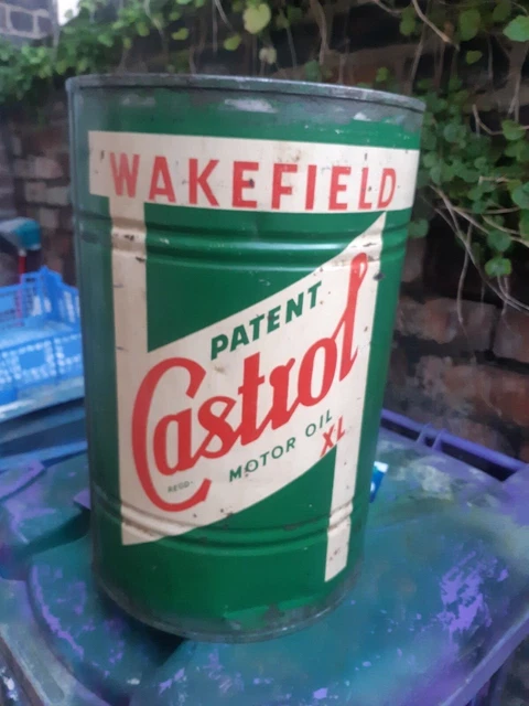 USED VINTAGE RARE empty 1930s 5 gallon castrol XL motor oil can with ...