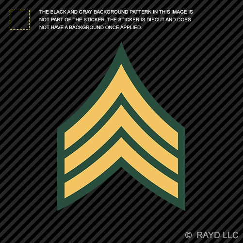 ARMY RANK SERGEANT Sticker Die Cut Decal Self Adhesive Vinyl insignia ... ARMY RANK SERGEANT Sticker Die Cut Decal Self Adhesive Vinyl insignia ...