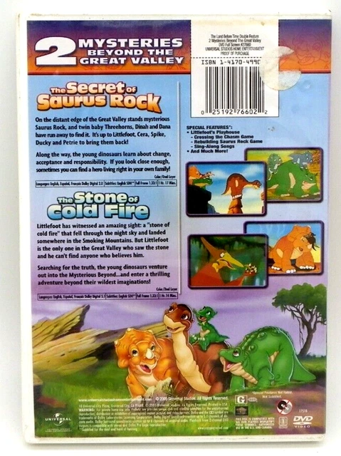 THE LAND BEFORE Time The Secret Of Saurus Rock And Stone Of Cold Fire ...