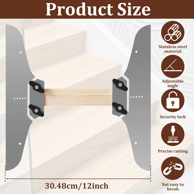 STAIR STEP MEASURING Tool Adjustable Stair Tread Template Tool Precise ...