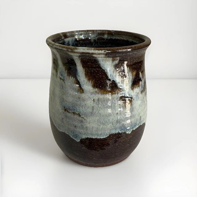 VINTAGE 1980S SIGNED Steve Ashley Studio Pottery 5.5 Inch Jar Pot Vase ...