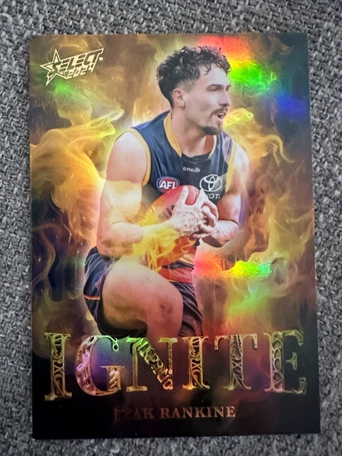 2024 AFL SELECT Footy Stars Izak Rankine Ignite Gold 86/125 Adelaide ...