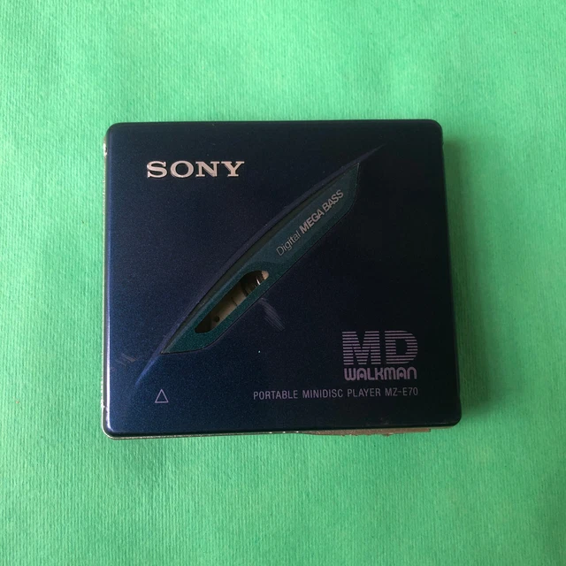 SONY MINIDISC MD Walkman MZ-E70 Minidisc Player Blue No Battery $80.00 ...