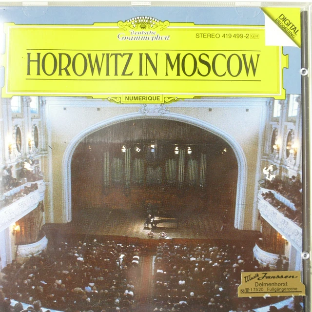 VLADIMIR HOROWITZ HOROWITZ in Moscow 1986 Deutsche Grammophon T-4419 ...