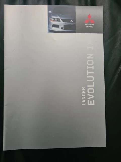 MITSUBISHI LANCER EVOLUTION IX Brochure (EVO 9 ) English Language ...
