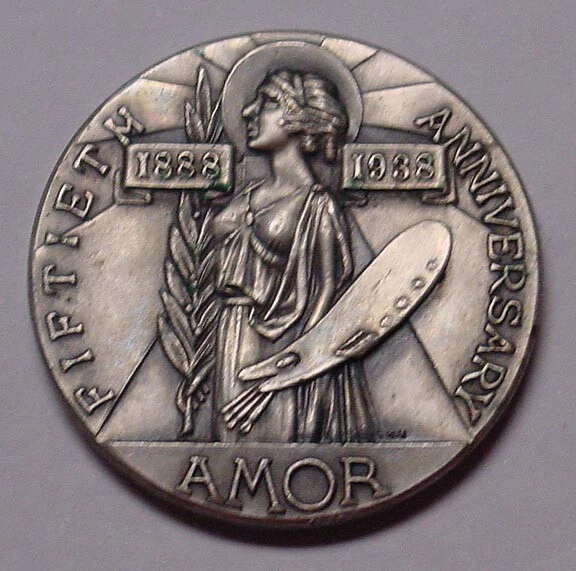 NSW 1938 AMOR 50th Anniversary medal, silver plated, EF. $45.00 ...