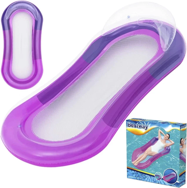 AQUA LOUNGE INFLATABLE Swimming Pool Float Sun Lounger Beach Lilo Mat ...