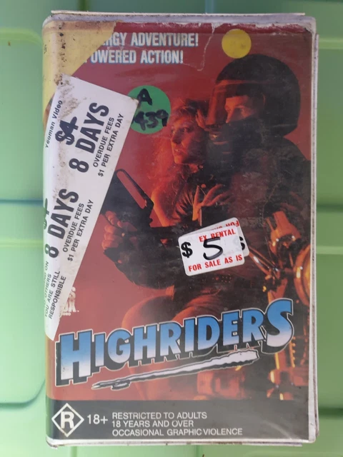 HIGHRIDERS VHS R18+ Clamshell Watched Works Great. $50.00 - PicClick AU