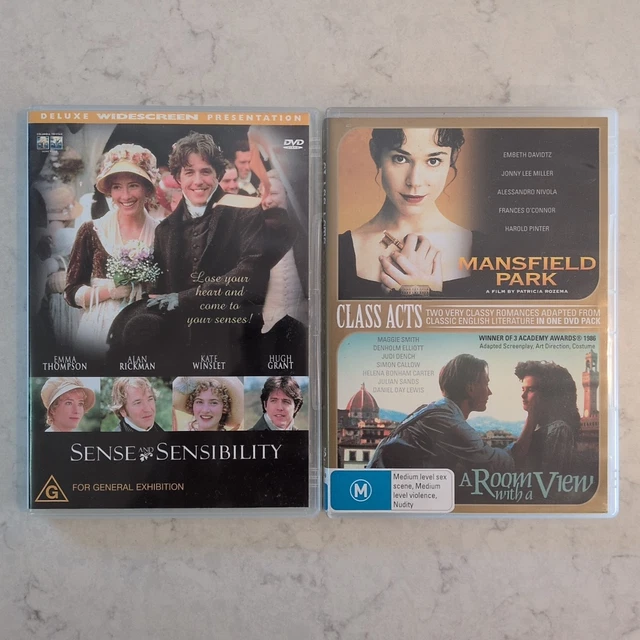ENGLISH LITERATURE DVD Bundle X3 DVDs Sense and Sensibility, Mansfield ...