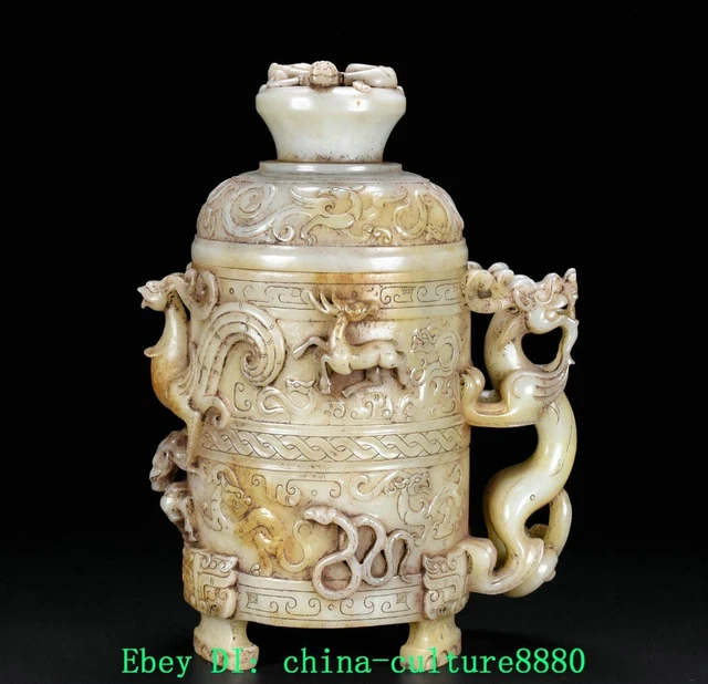 7.6 &PAIRE DE verres à vin HAN Dynastie naturelle et Tian Yulong EUR 12 ...