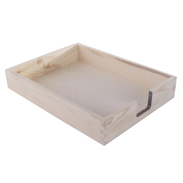 WOODEN LETTER A4 Files Tray Document Holder Office Desktop Stationery ...
