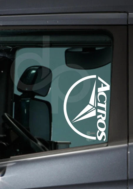 MERCEDES ACTROS TRUCK X2 Window Vinyl Sticker Actros Customise Trucking ...