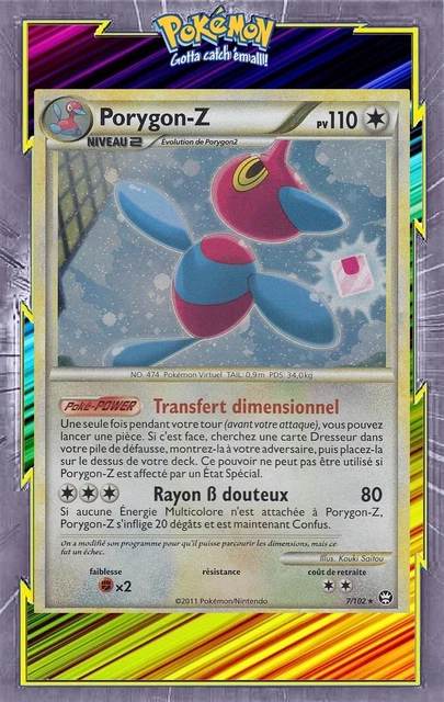 🌈PORYGON-Z HOLO - HS03:Triomphe - 7/102 - Carte Pokemon Française EUR 7 ...