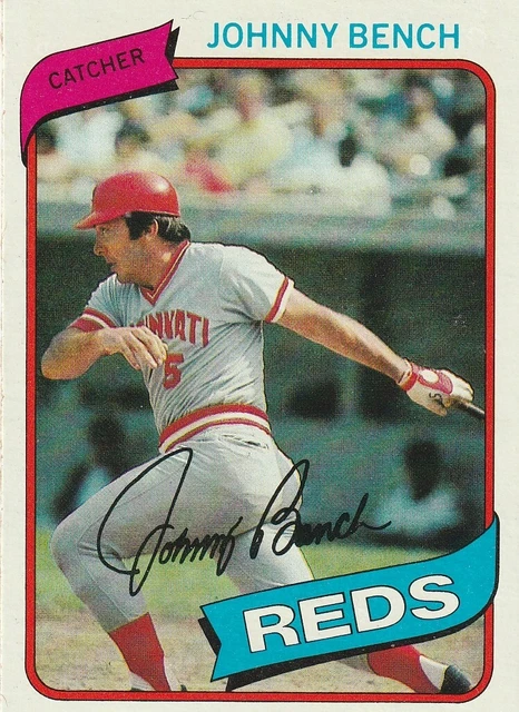 JOHNNY BENCH *1980 Topps *Carte De Base Mlb #100 * Cincinnati Reds EUR ...