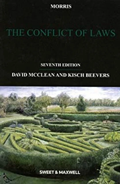 MORRIS CONFLICT OF Laws Paperback Kisch, McClean, David Beevers EUR 5 ...