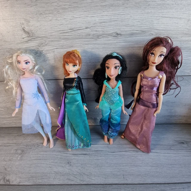 DISNEY PRINCESS DOLL Set Anna Elsa Jasmine Megara Aladdin Hercules ...