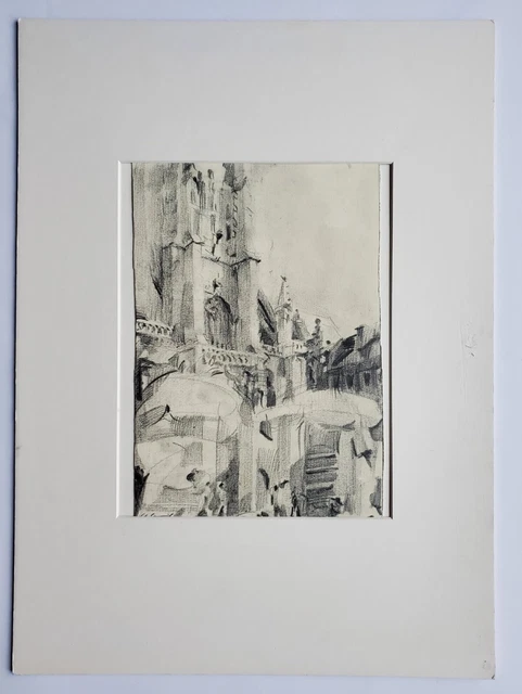 ZEICHNUNG BLEISTIFT STADT Kirche Wolfgang Schmitz Signiert 1994 EUR 120,00 - PicClick DE