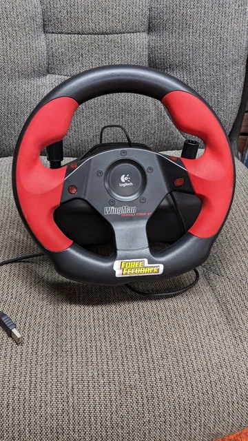 LOGITECH WINGMAN FORMULA Force GP USB Force Feedback Steering Wheel and ...