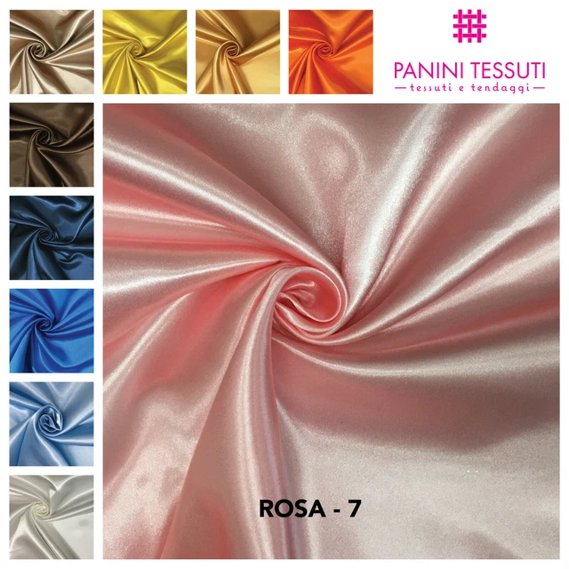 TESSUTO RASO LUX satin lucido AL METRO 100% poliestere ABBIGLIAMENTO ...