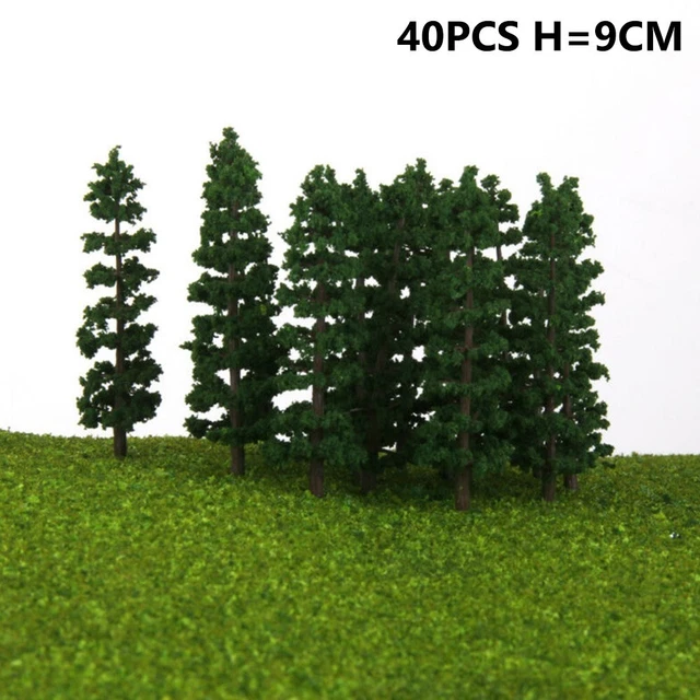 REALISTIC MODEL TREES for Diorama Landscape Pack of 40 Fir Trees 9CM ...