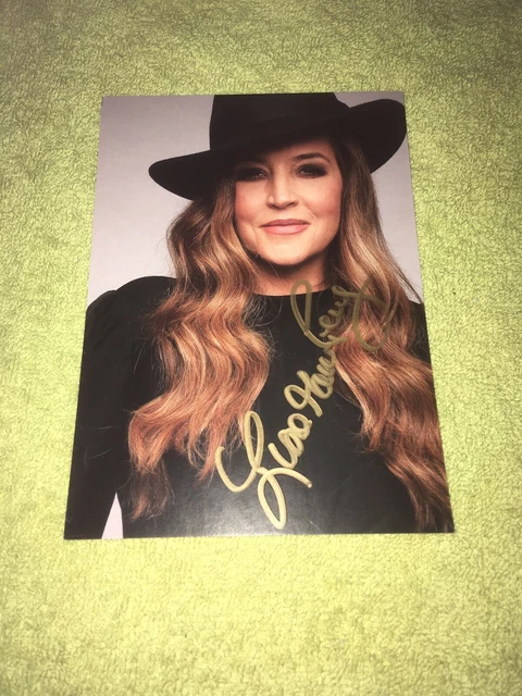 PHOTO CARTONNEE LISA Marie Presley Autograph Dedicace Format A6 EUR 75 ...