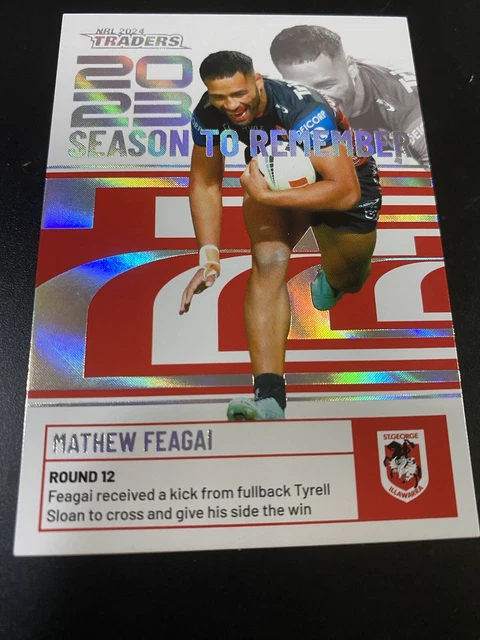 NRL-TRADERS CARDS-2024-A SEASON To Remember-Mathew Feagal- SR40/51 ...